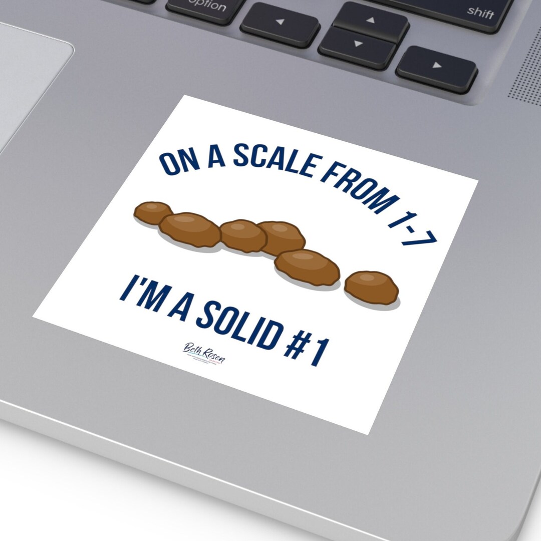 Bristol Stool Chart Solid #1 Square Vinyl Stickers |funny Sticker,poop ...