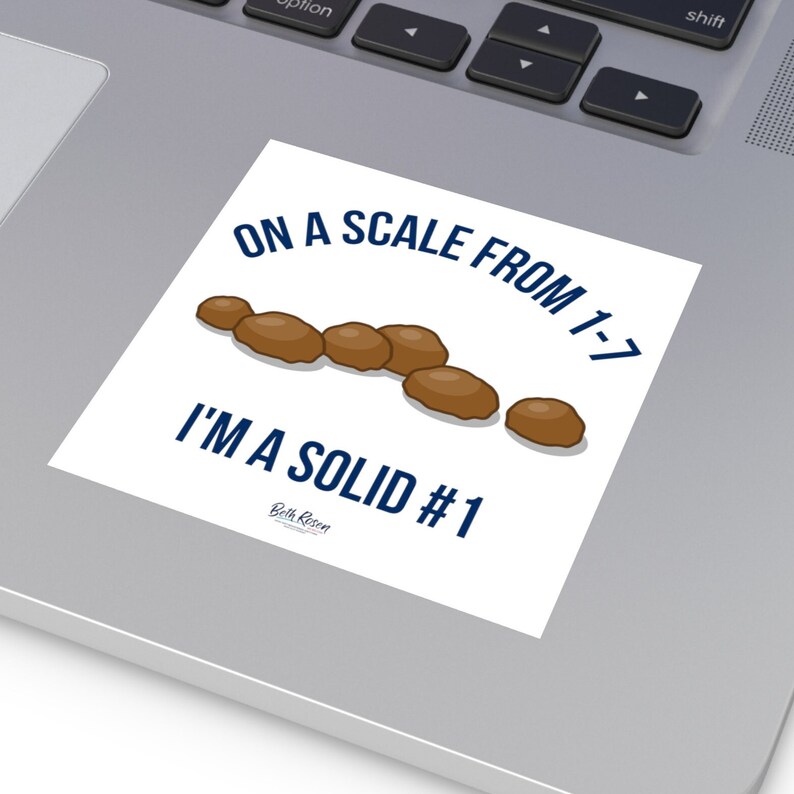 Bristol Stool Chart Solid #1 Square Vinyl Stickers |funny Sticker,poop ...