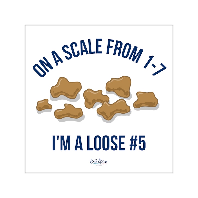 Bristol Stool Chart Loose #5 Square Vinyl Stickers |funny Sticker,poop ...