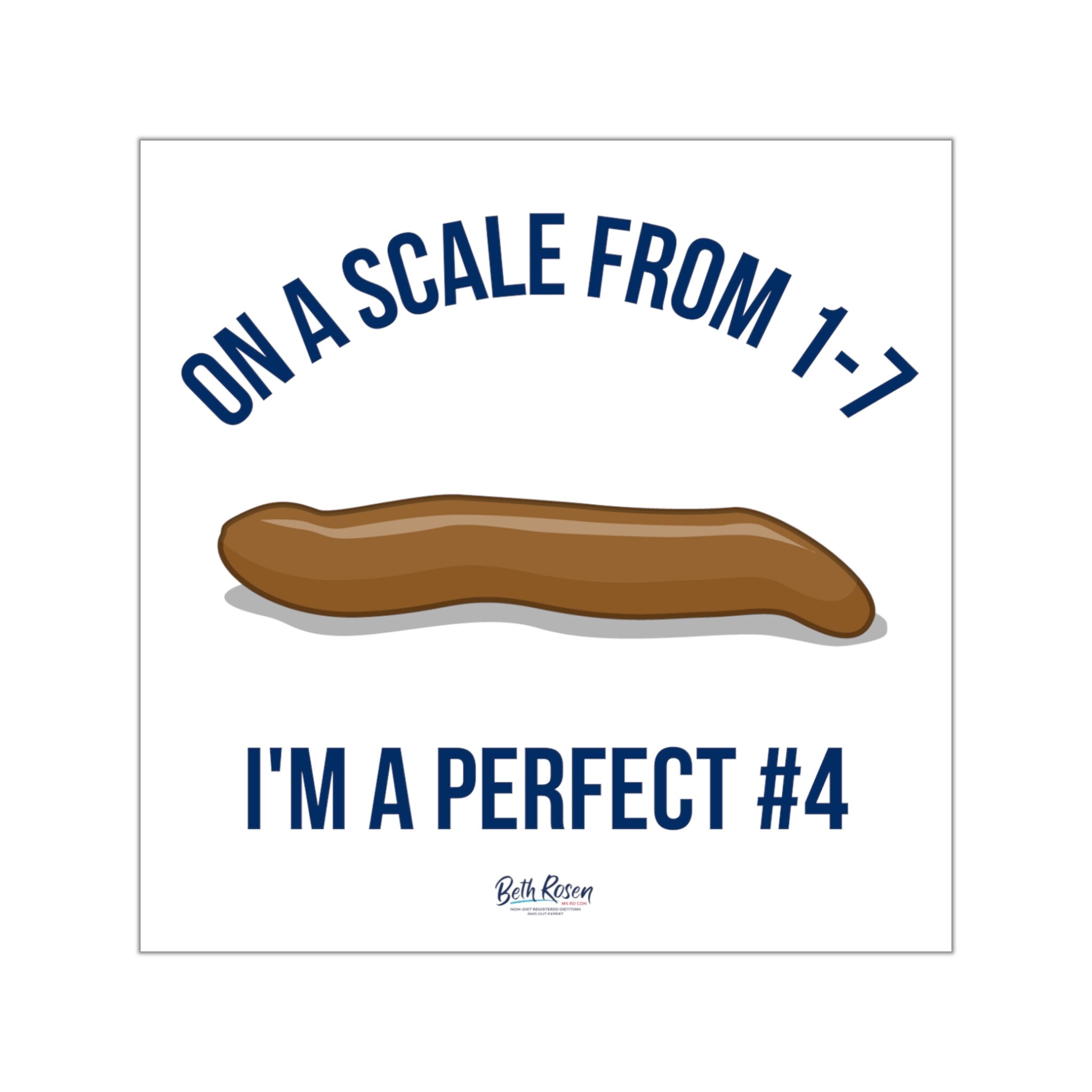 Bristol Stool Chart Perfect #4 Square Vinyl Stickers |funny Sticker ...