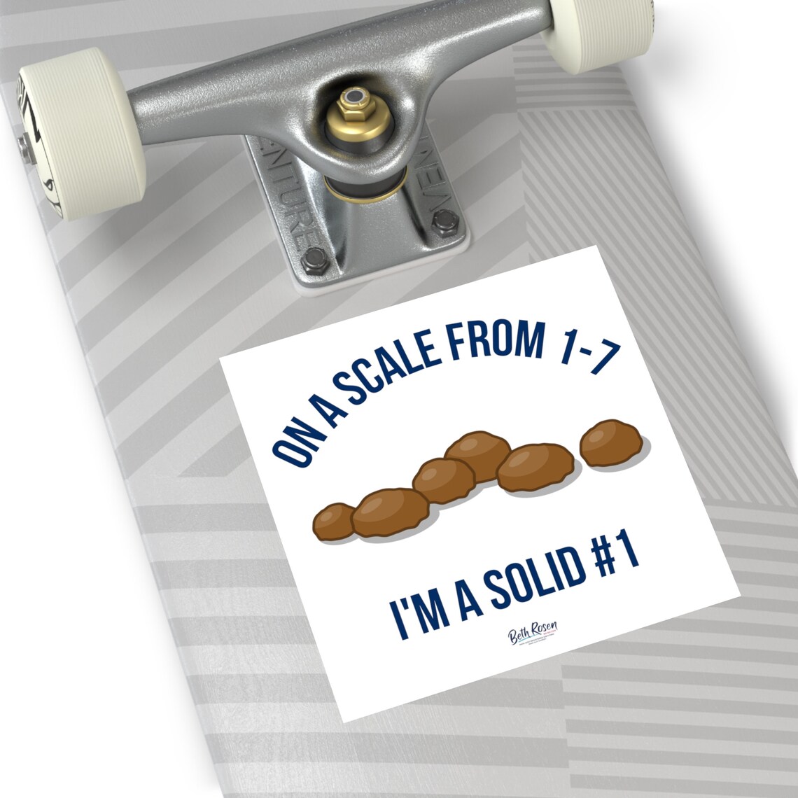 Bristol Stool Chart Solid #1 Square Vinyl Stickers |funny Sticker,poop ...