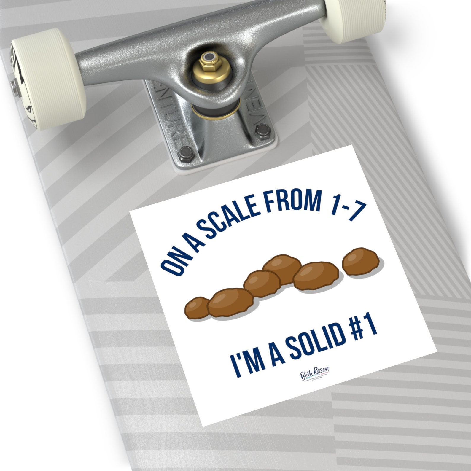 Bristol Stool Chart Solid #1 Square Vinyl Stickers |funny Sticker,poop ...