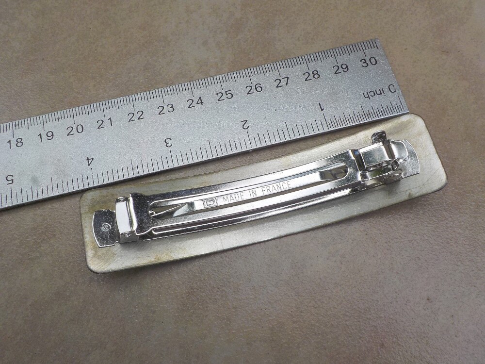 XL Brushed Silver Hair Barrette. Simply Textured: Silver Extra - Etsy