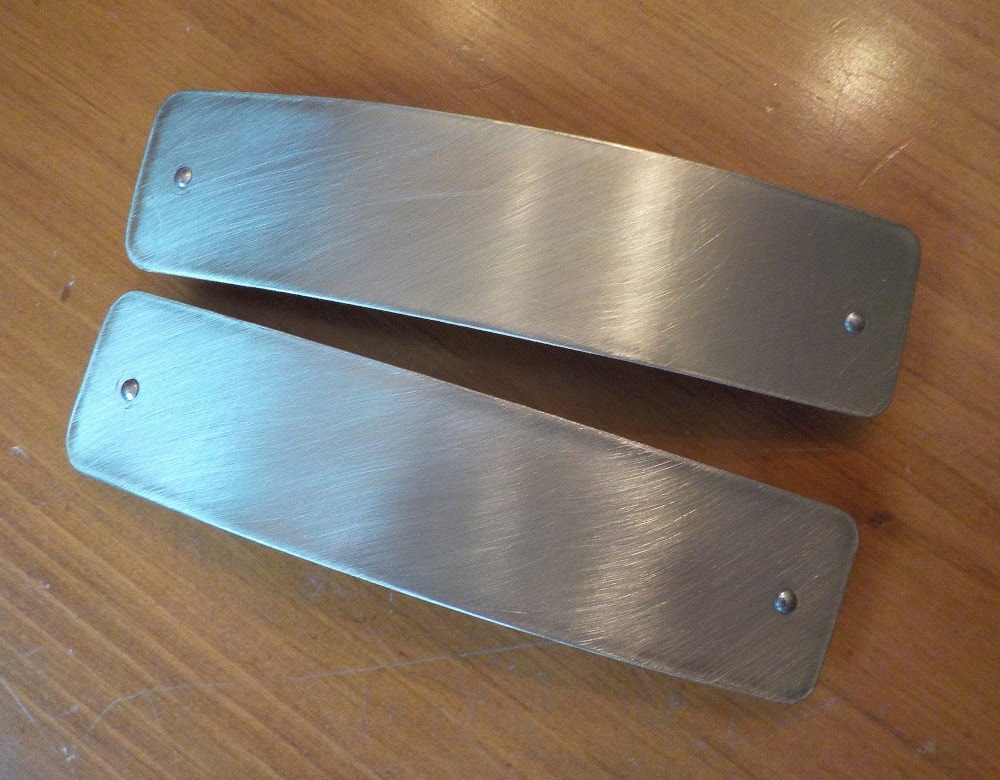 XL Brushed Silver Hair Barrette. Simply Textured: Silver Extra - Etsy