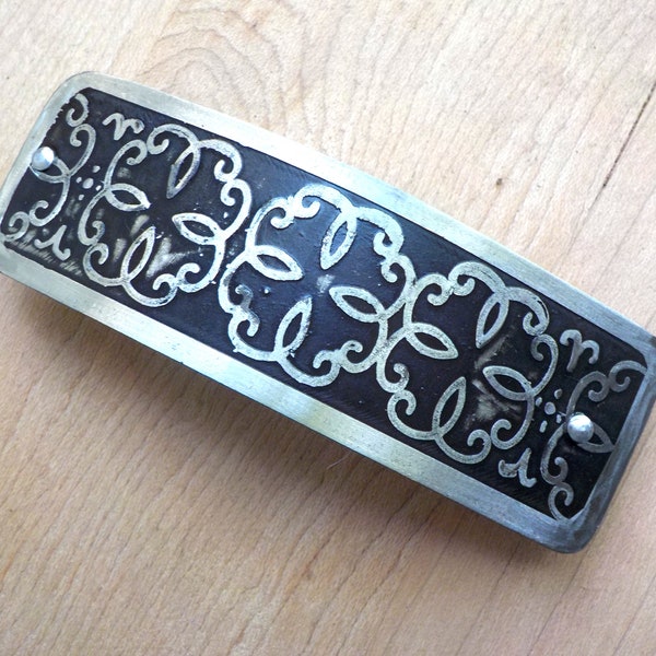 Metal Hair Barrette - Etsy
