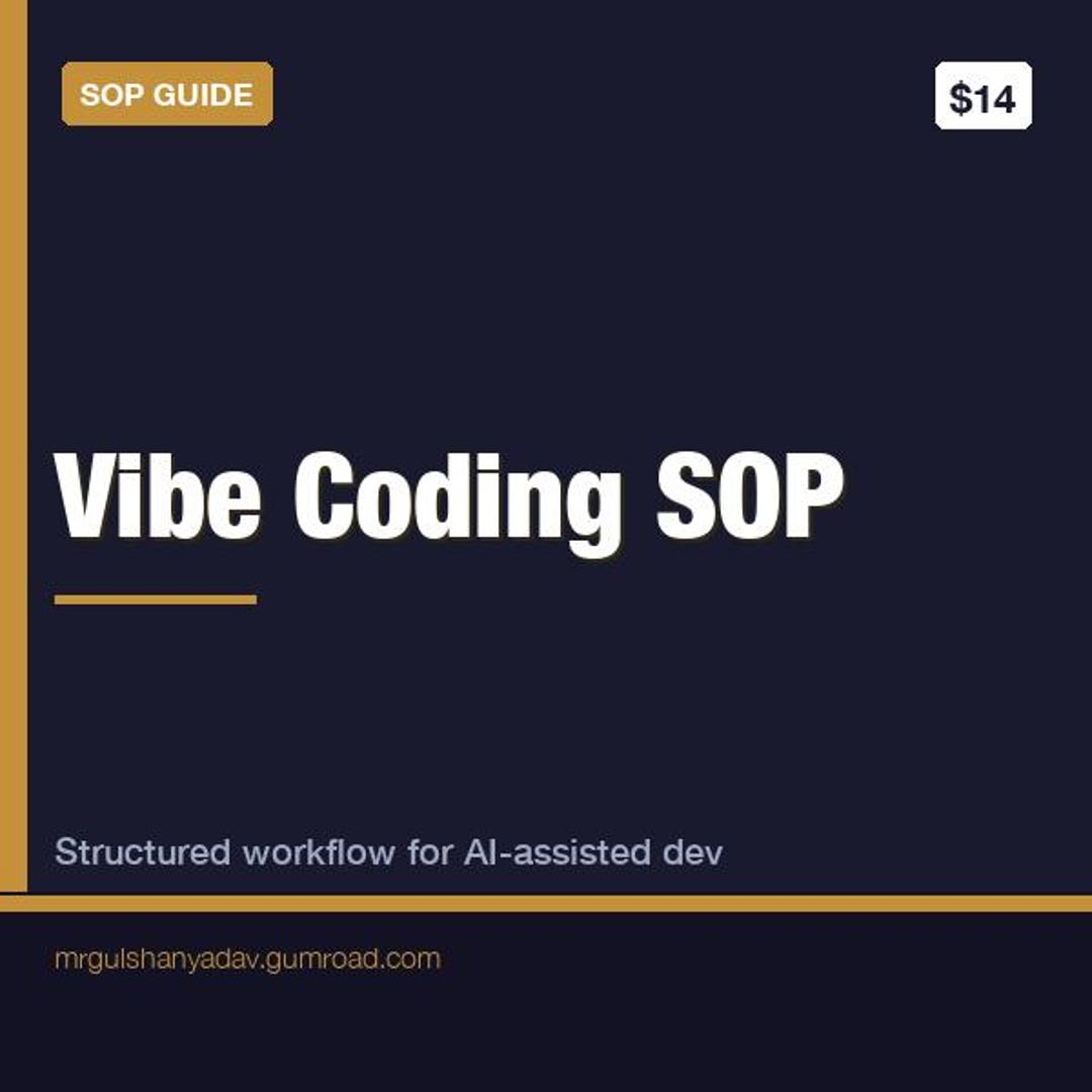 Vibe Coding SOP Guide – AI Pair Programming Workflow (PDF) - Etsy Canada