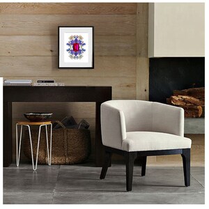 Birth Stone&flower Print/july/ruby/larkspur/mixed Media Art ...