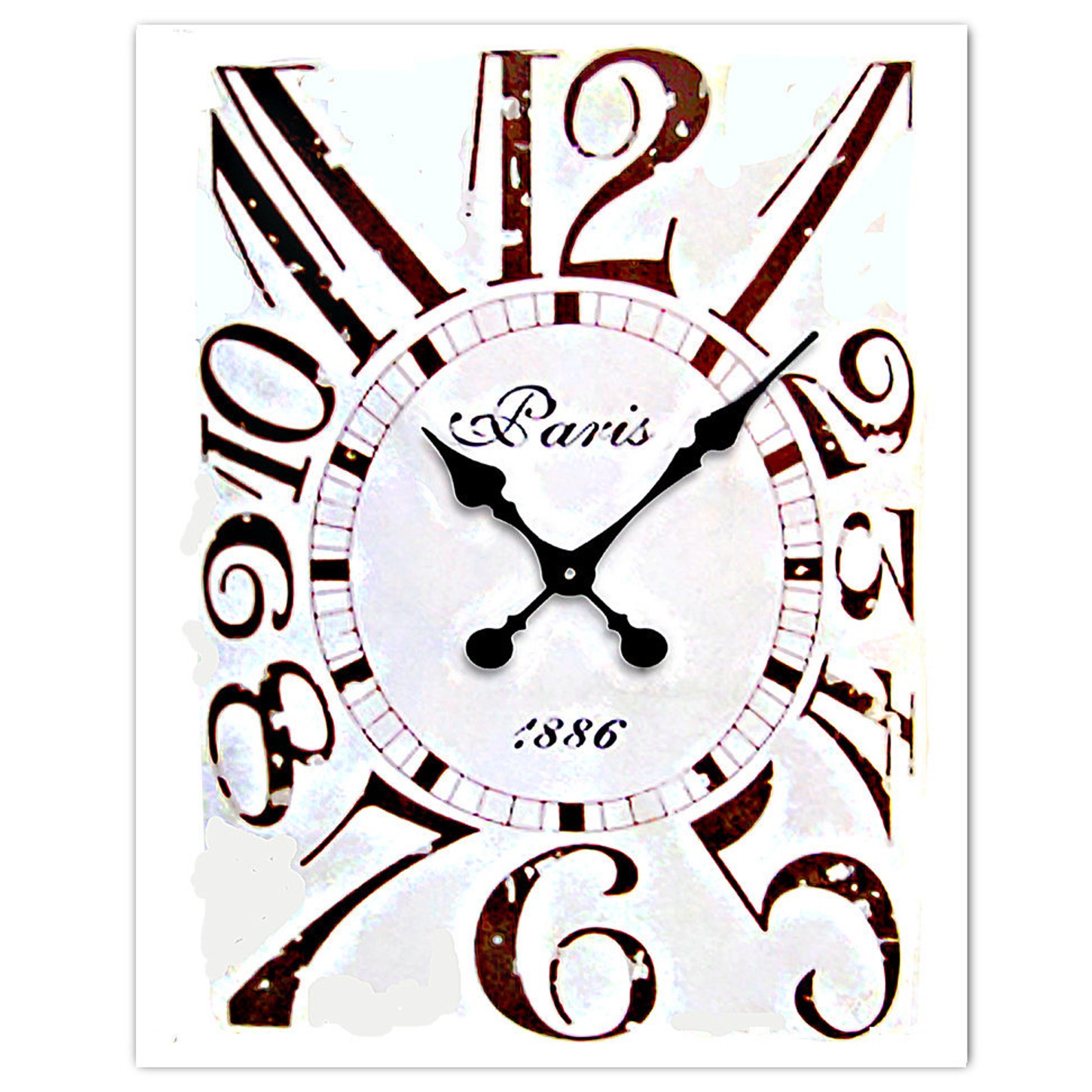 VINTAGE CLOCK - ART Print - Etsy