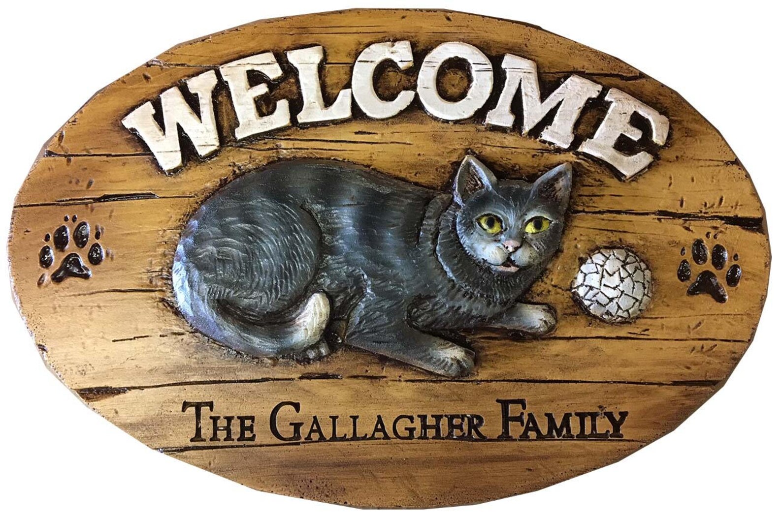 Cat Welcome Sign Personalized With Your Name or Phrase - Etsy