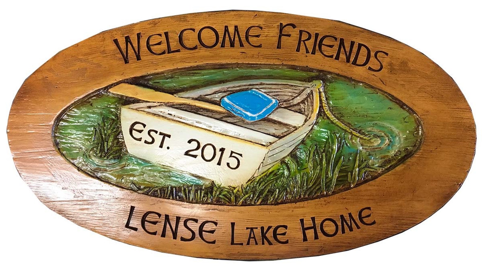 Lake Sign Personalized With Name and Phrase-large Size - Etsy