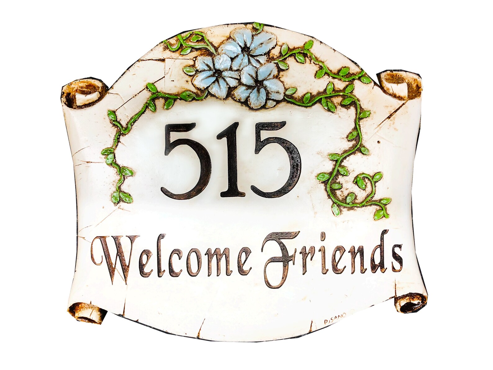 Flower Hanging Personalized Yard Sign With Yard Stake - Etsy