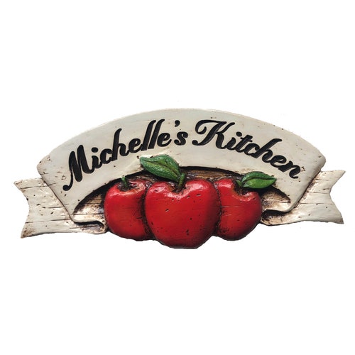 Personalized Apple Wall Decor Sign | Etsy