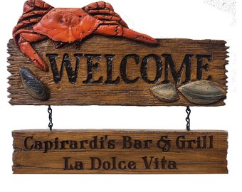 Crab Welcome Sign | Etsy