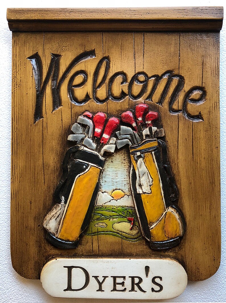 Golfers Welcome Personalized Sign - Etsy