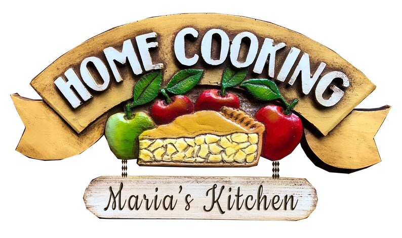 Home Cooking Personalized Kitchen Sign - Etsy