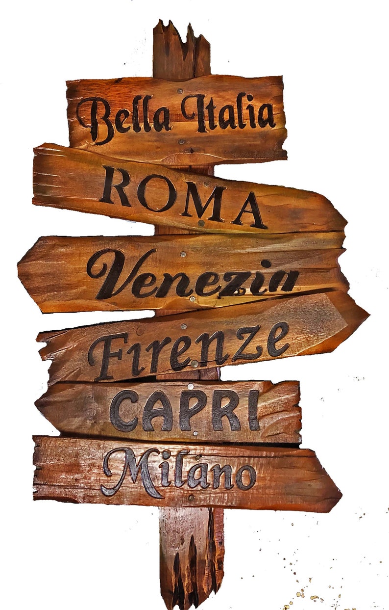 Italy City Road Sign | Etsy
