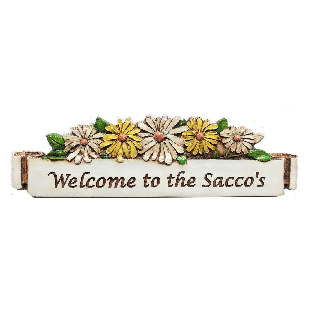 Flower Door Topper Personalized With Your Name or Favorite Phrase - Etsy