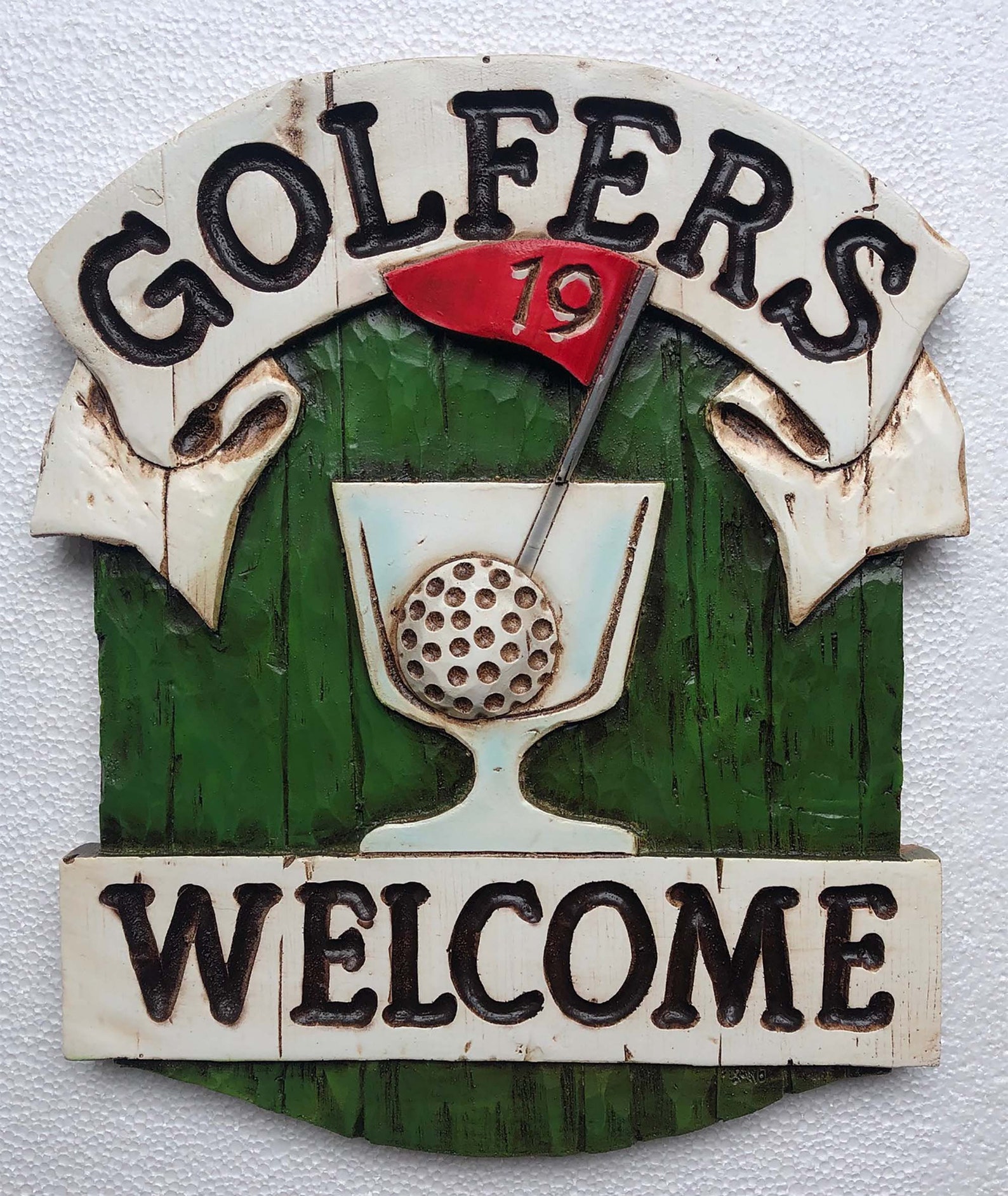 Golfers Welcome 19th Hole Sign - Etsy