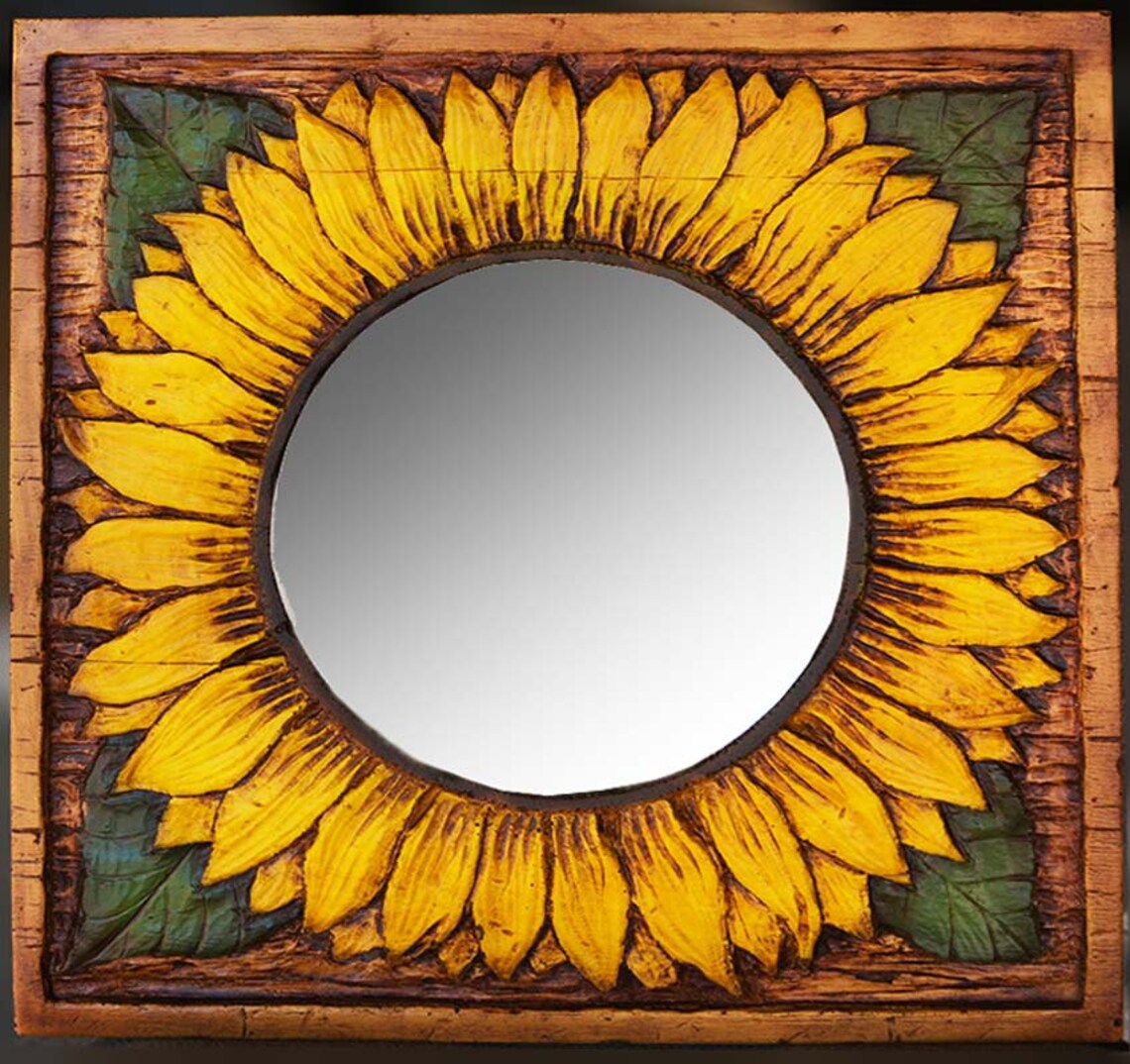 Sunflower Decor Wall Mirror - Etsy