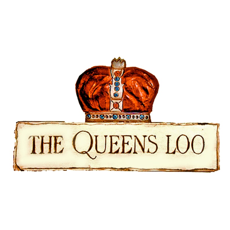 The Queen and King's Loo Wall Plaques - Etsy