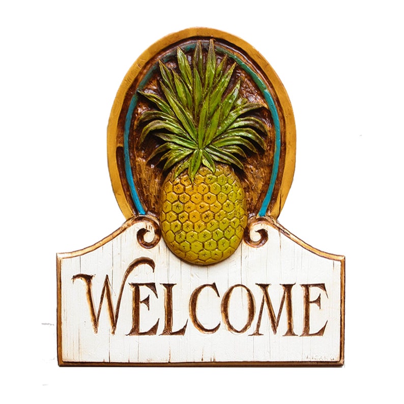 Pineapple Welcome Sign Large Version - Etsy