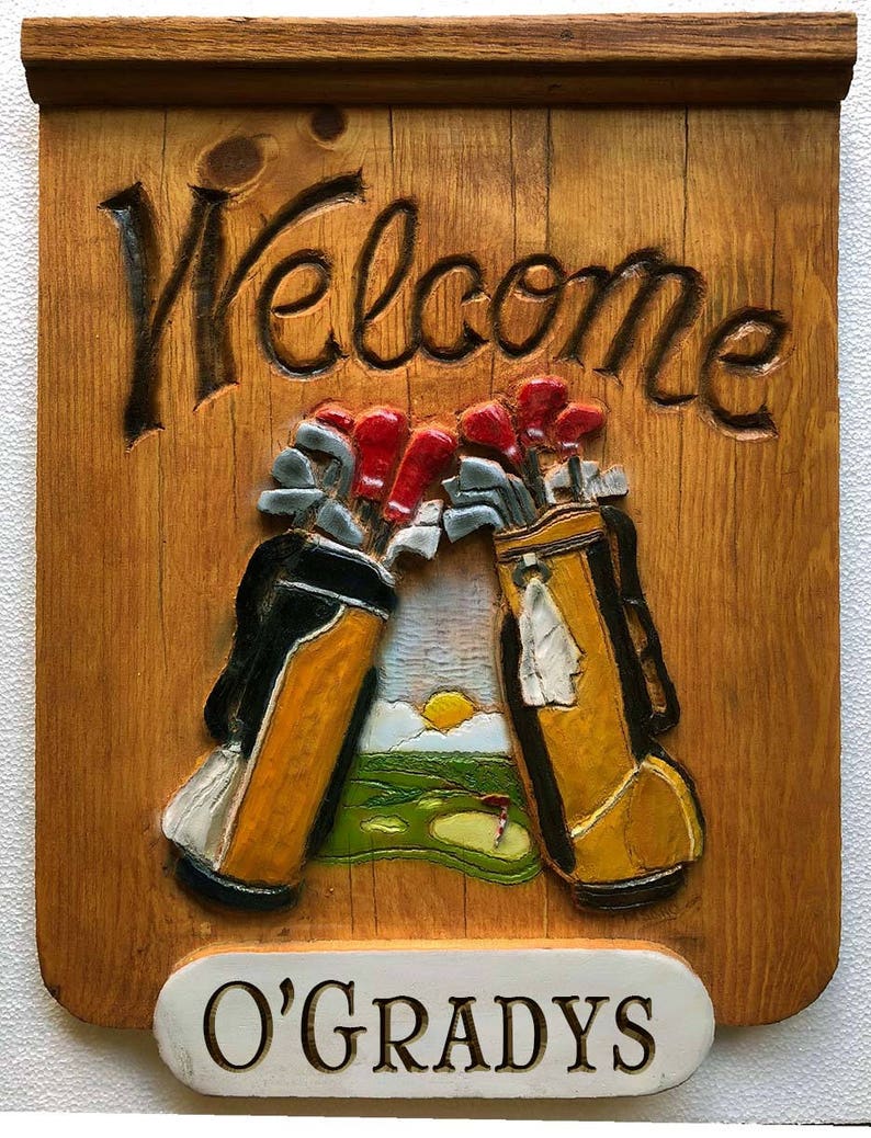 Golfers Welcome Personalized Sign - Etsy