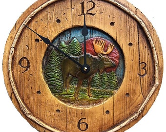 Moose Clock - Etsy