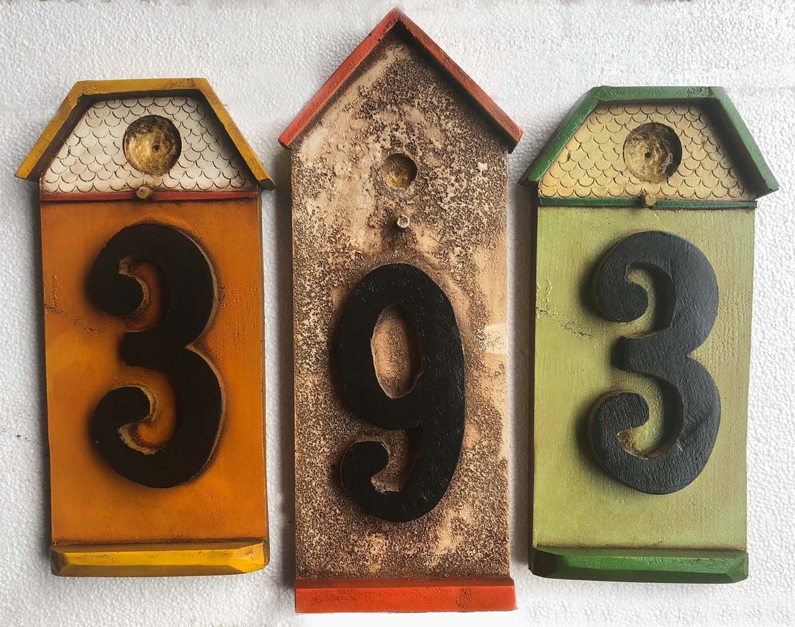 Bird House Large House Numbers Set of 3 | Etsy