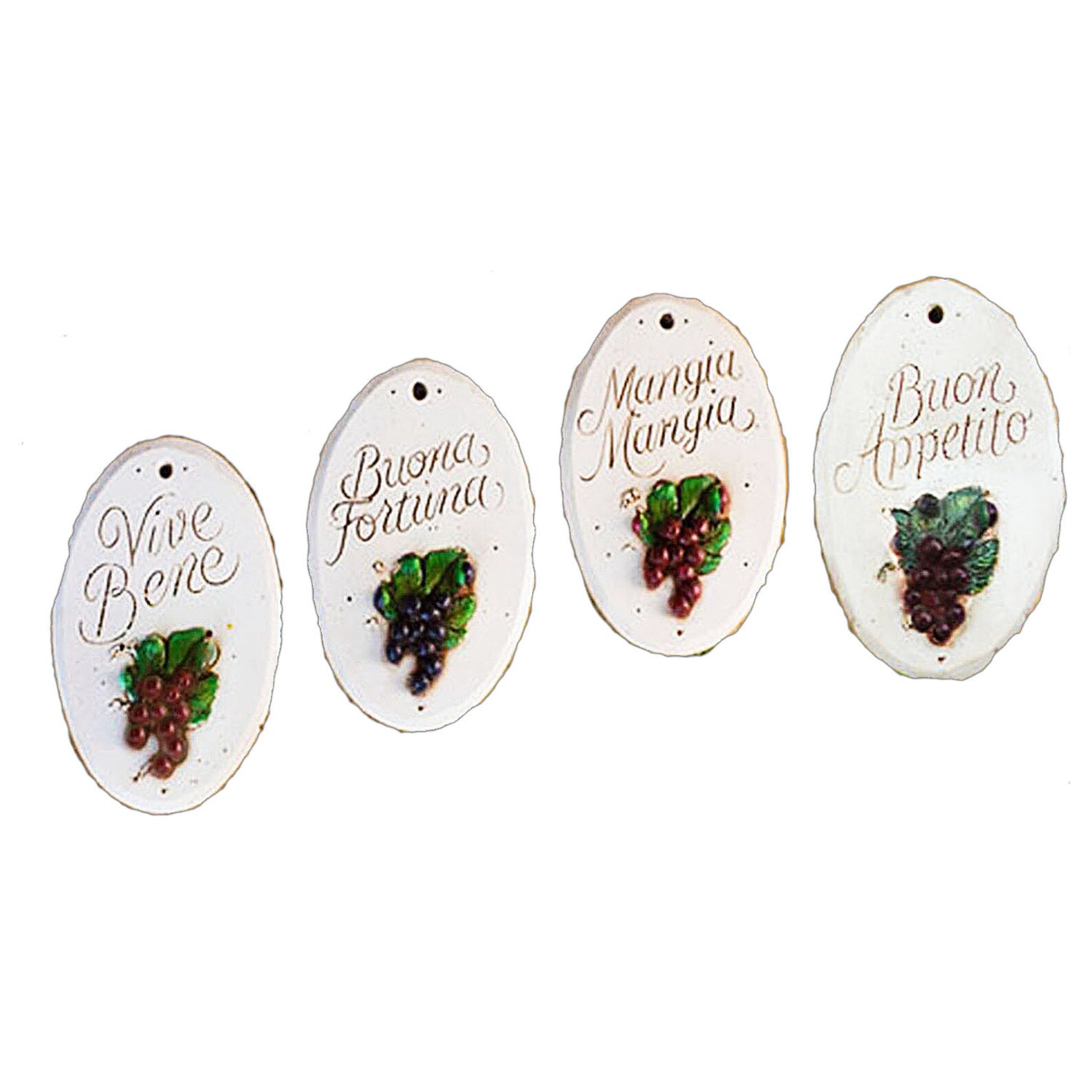 Italian Decor Wall Plaques Set of 4 - Etsy