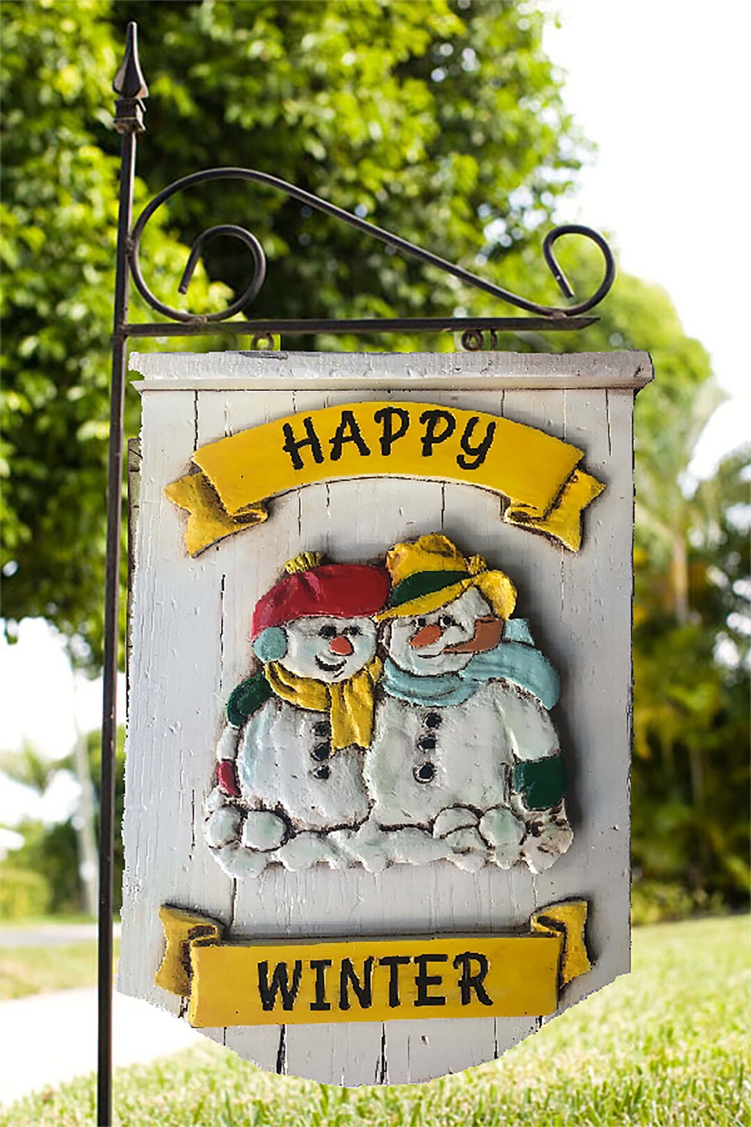 Winter Personalized Yard Sign and Stake - Etsy