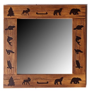 Rustic Cabin Mirror Customizable - Etsy