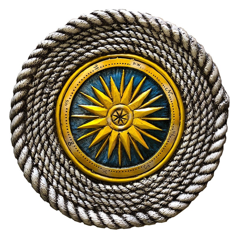 Rope and Compass Rose Wall Art Decor - Etsy