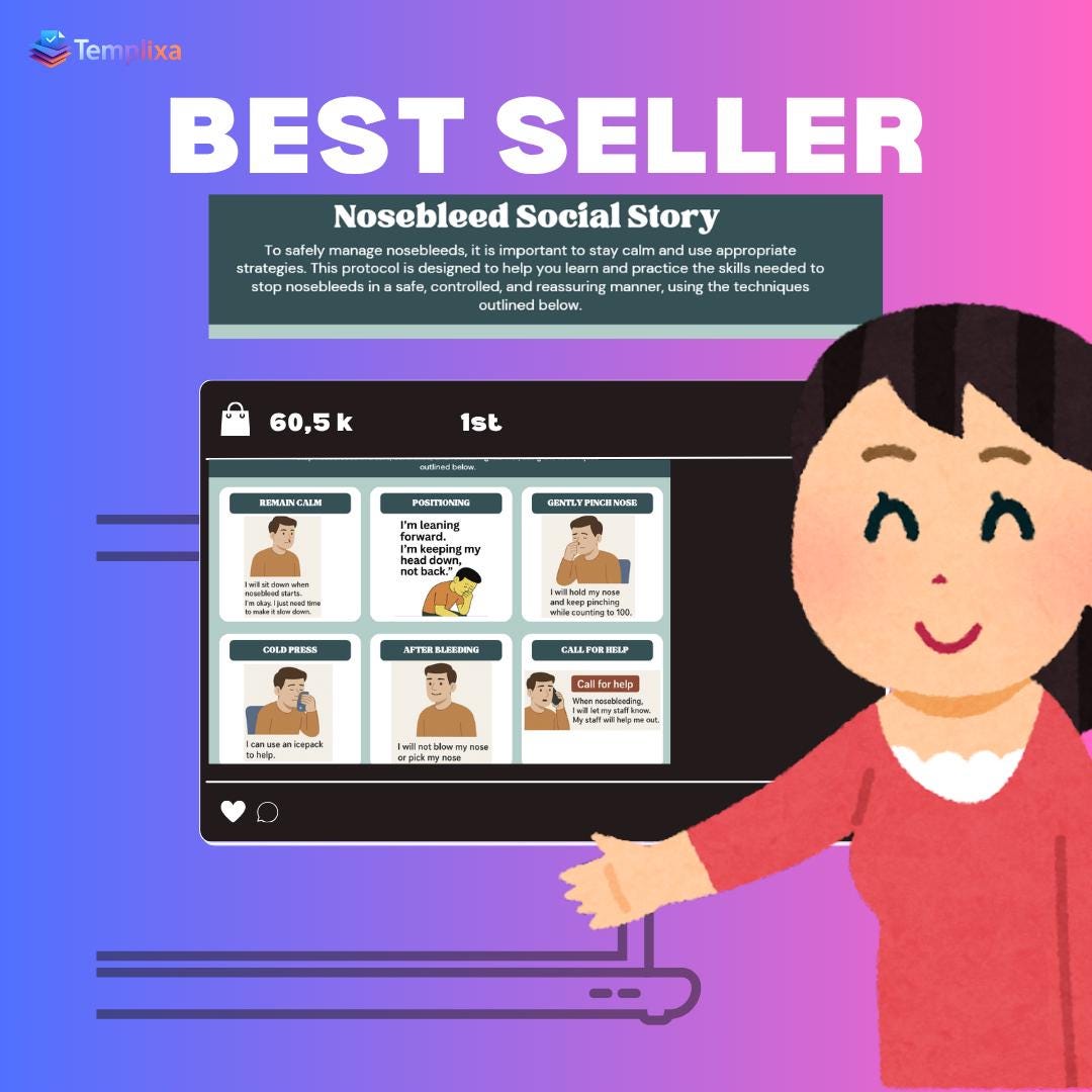 Social Story for Autism Nose Bleeding - Digital - Etsy UK