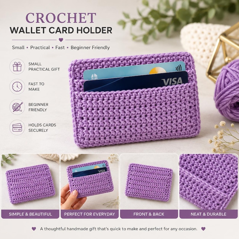 Mini Wallet Crochet - Etsy