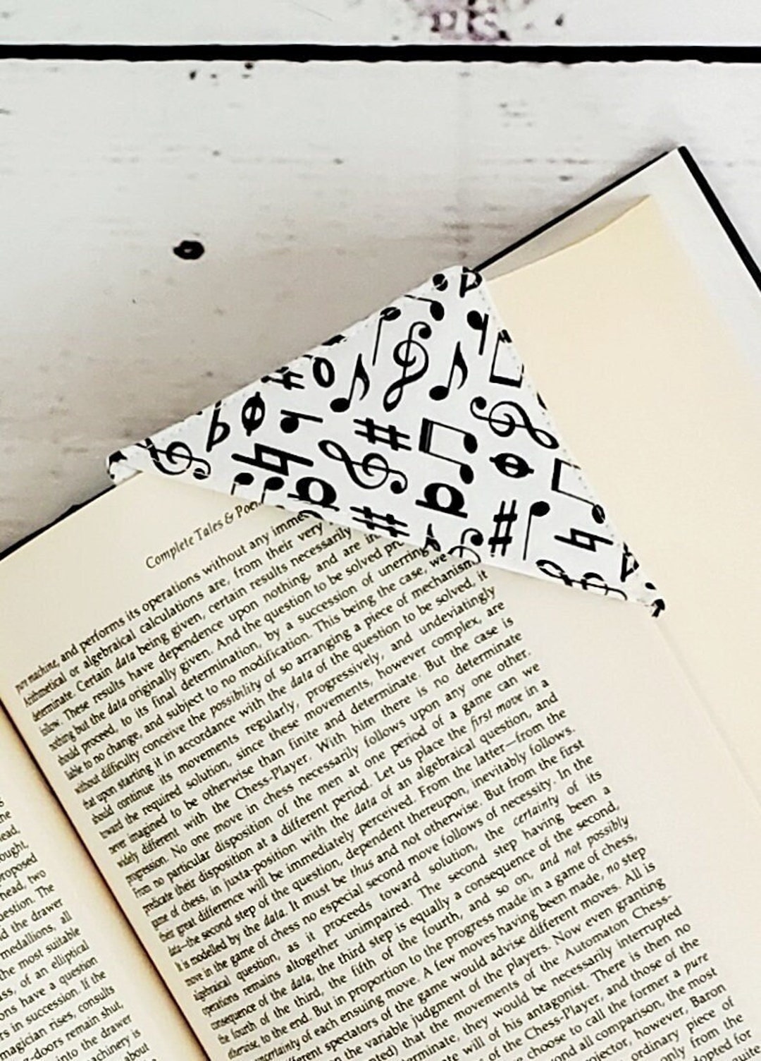 Music Lovers Fabric Corner Bookmark - Music Notes Fabric Bookmark ...