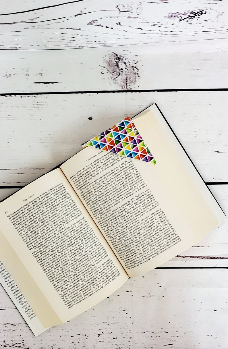 Fabric Corner Bookmark - Fabric Bookmark - Book Club Gift - Bookworm ...