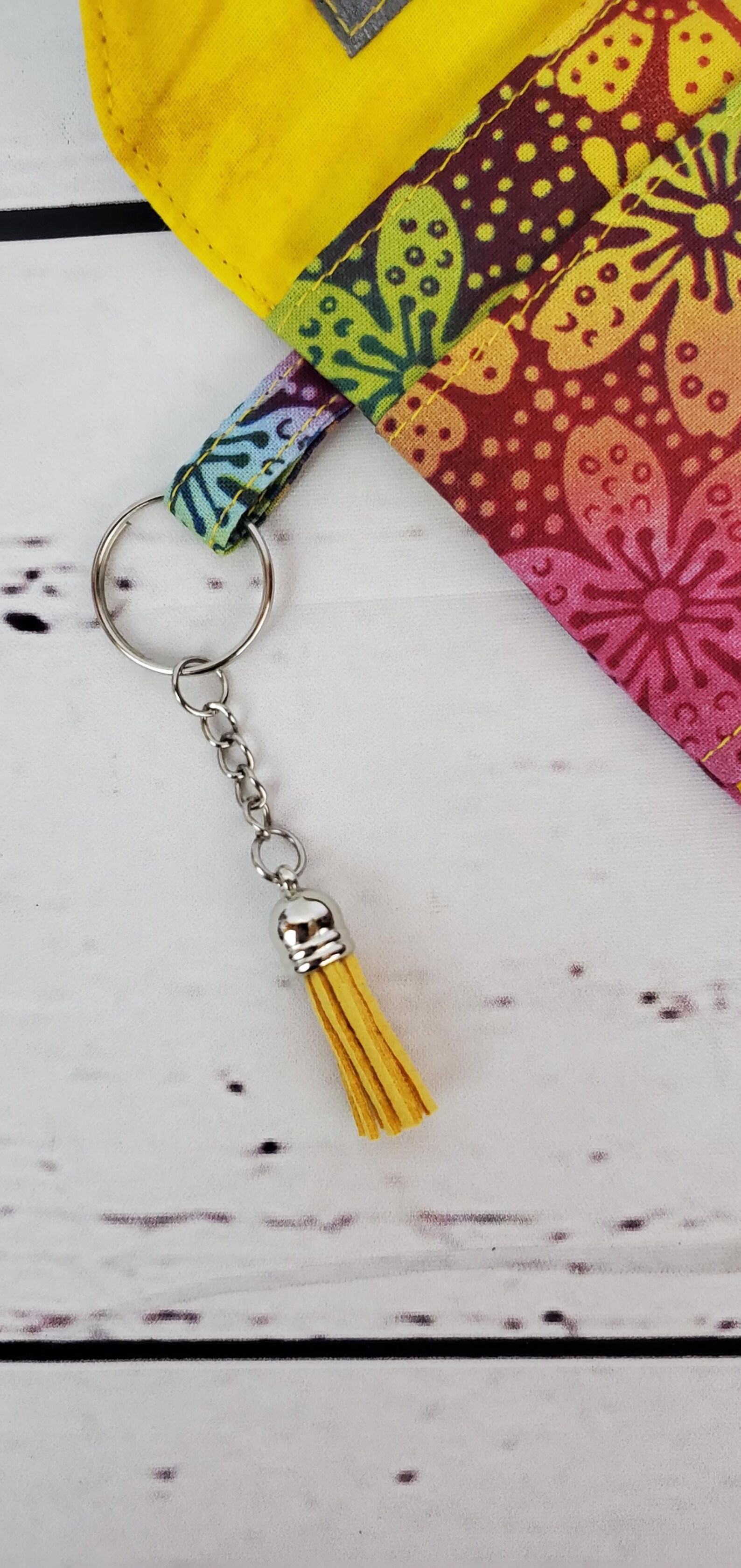 Batik Floral Tri-fold Fabric Keychain Wallet-micro Style Wallet-small ...