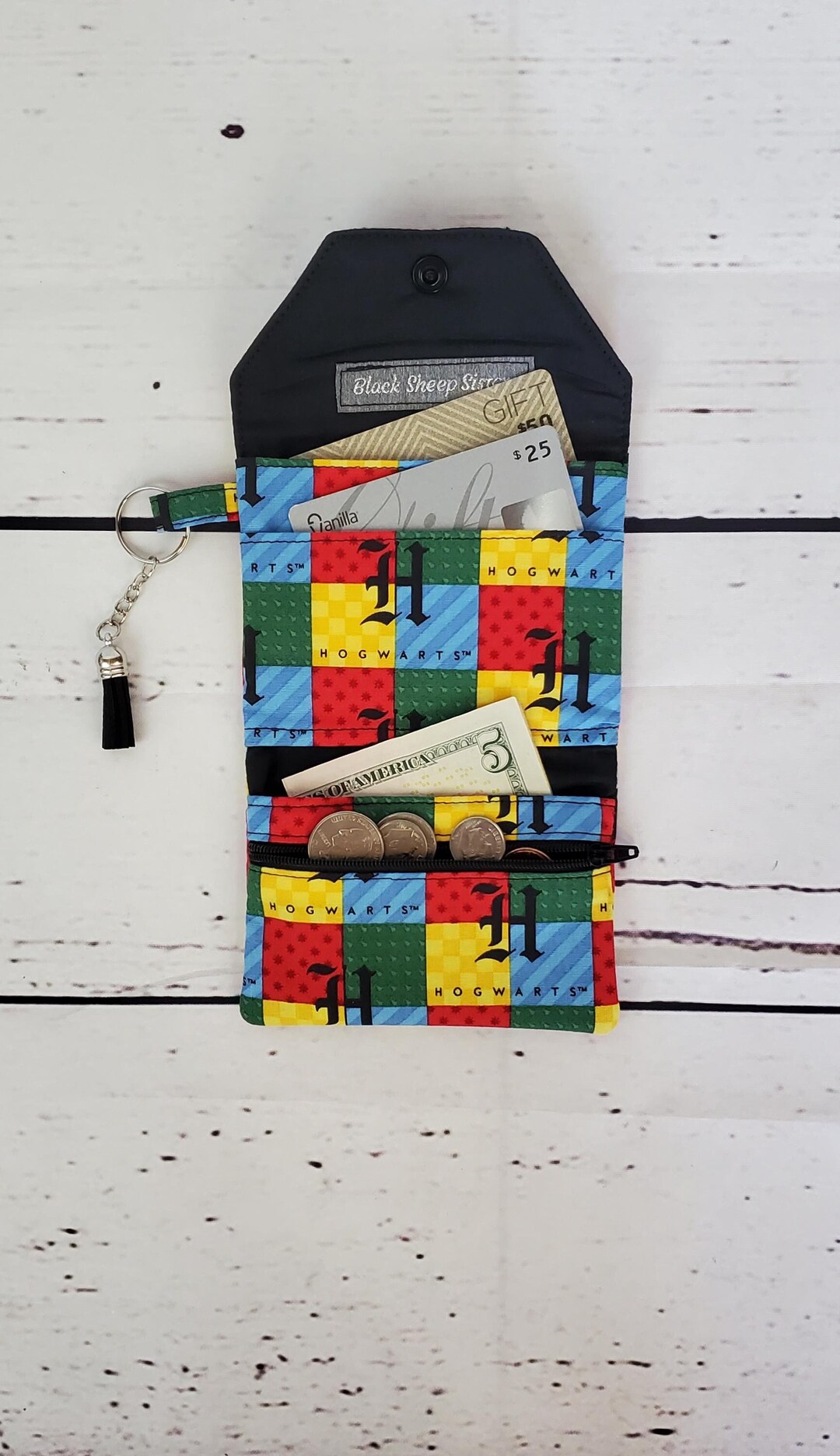 Hogwarts Tri-fold Fabric Keychain Wallet-micro Style Wallet-small ...