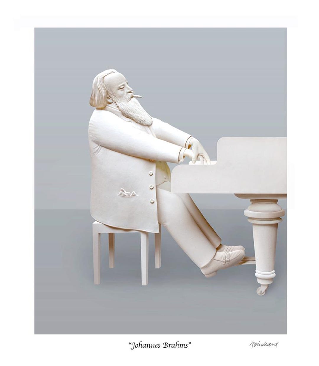 Reinhard "johannes Brahms" 20"x24" Signed Giclée Print - Free Shipping ...