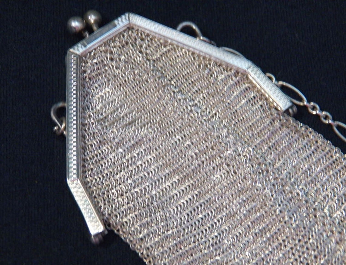 Gorgeous Tasseled Silver Mesh Purse - Etsy