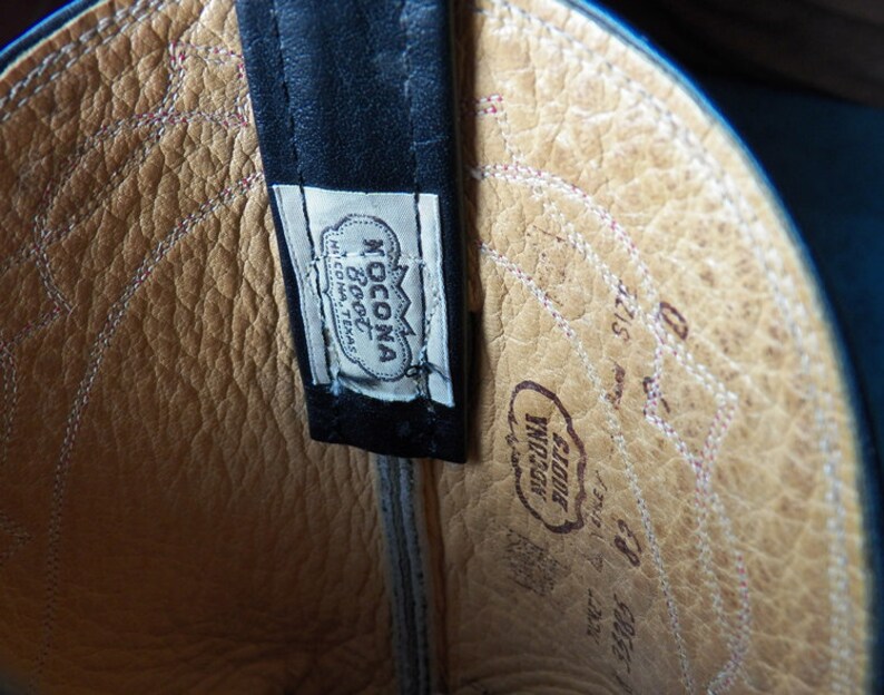 Vintage Black With Red Trim Nocona Men's Cowboy Boots - Etsy