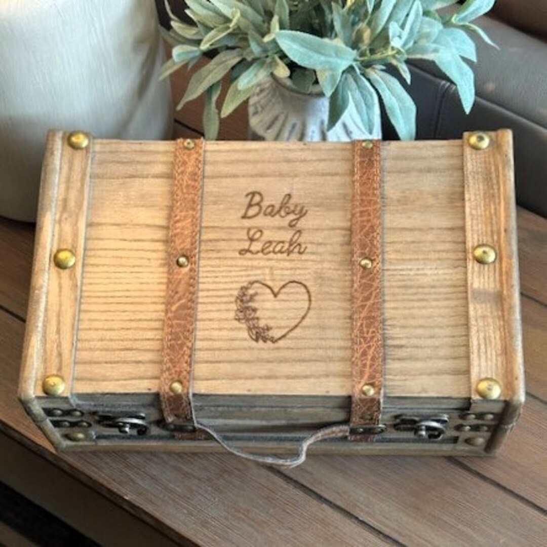 Keepsake Trunk Personalized Time Capsule Suitcase Memory Box 1st ...