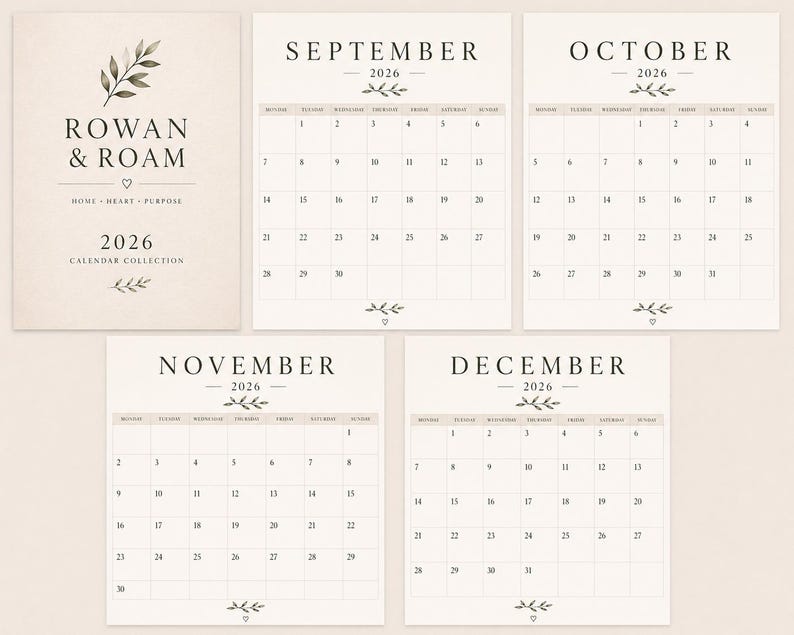 Homeschool Rhythm Board - Printable 2026 Calendar - Bundle - Family ...