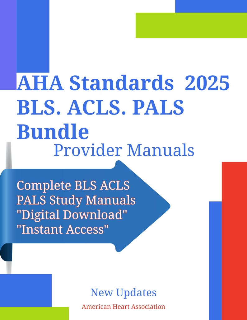 AHA 2025 Bls, Acls, Pals Provider Manual Bundle- Digital Bundle - Etsy