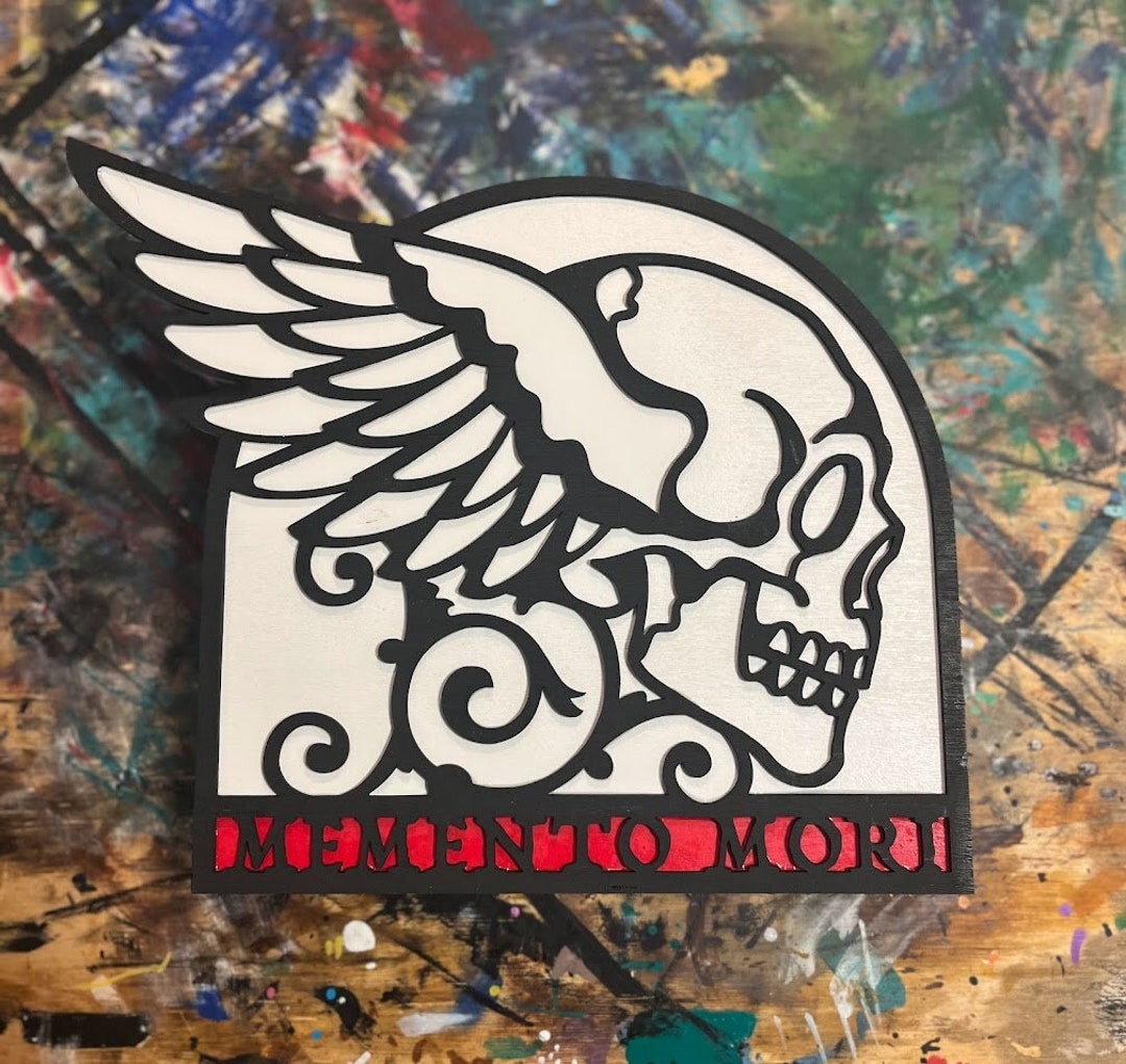 Memento Mori - Mortality - Wood - Sign - Art - 3D Layered - Laser Cut ...