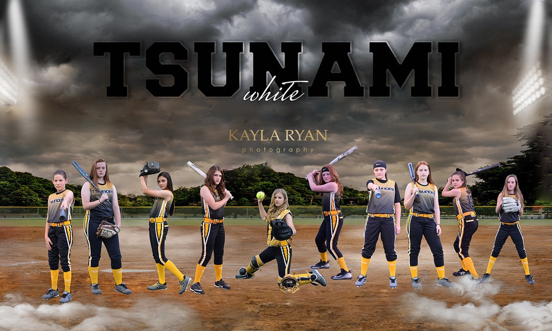 Softball Field Digital Background and Banner Photoshop Template - Etsy