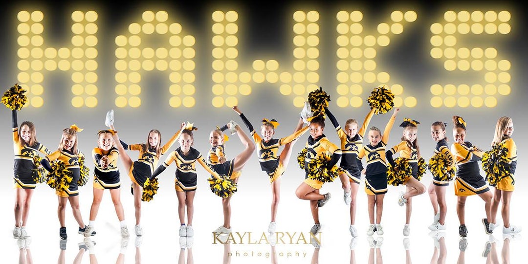 Cheerleading Volleyball Sports Banner Photoshop Template - Etsy