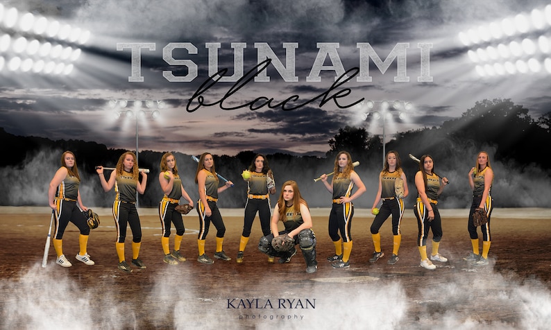 Softball Sports Digital Background & Layered Photoshop Banner Template ...