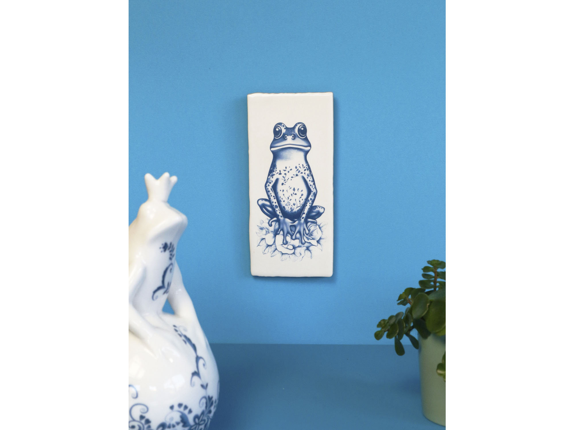 Delft Blue Ceramic Tile, Delft Blue Wall Art Frog, Decorative Tile - Etsy
