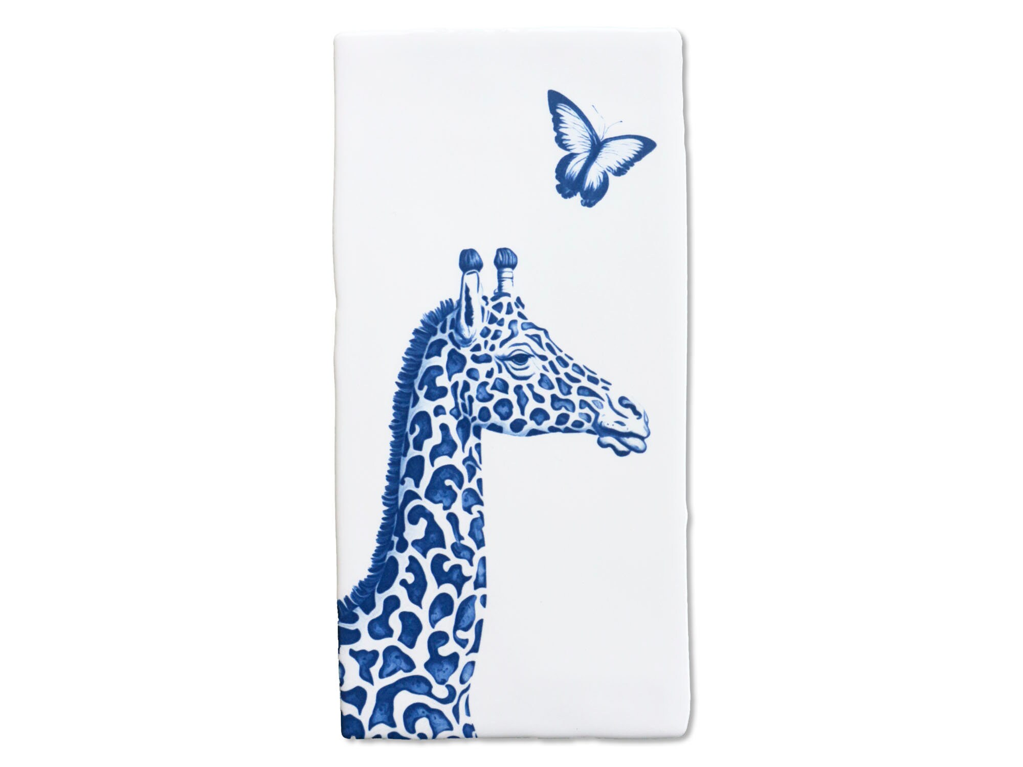 Delft Blue Ceramic Tile, Dutch Design, Delft Blue Giraffe - Etsy